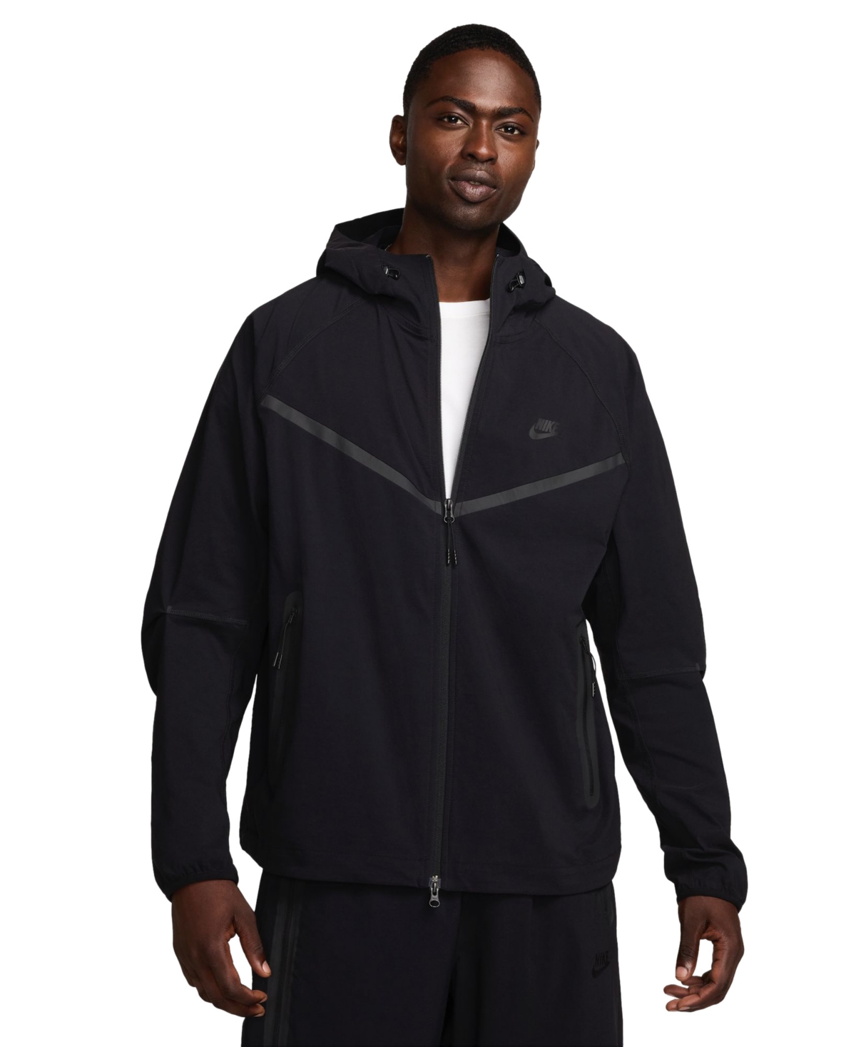 Click here for Nike Mens Tech Woven Hooded Jacket - Black/black/b... prices