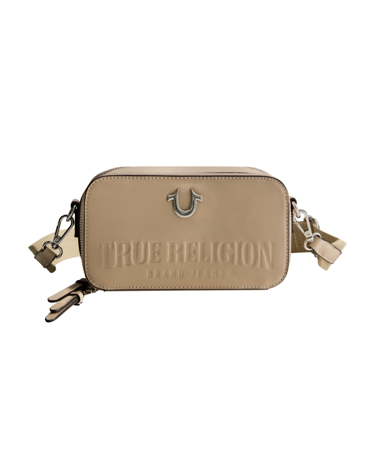 Click here for True Religion Double-Zip Horseshoe Camera Bag - Ta... prices