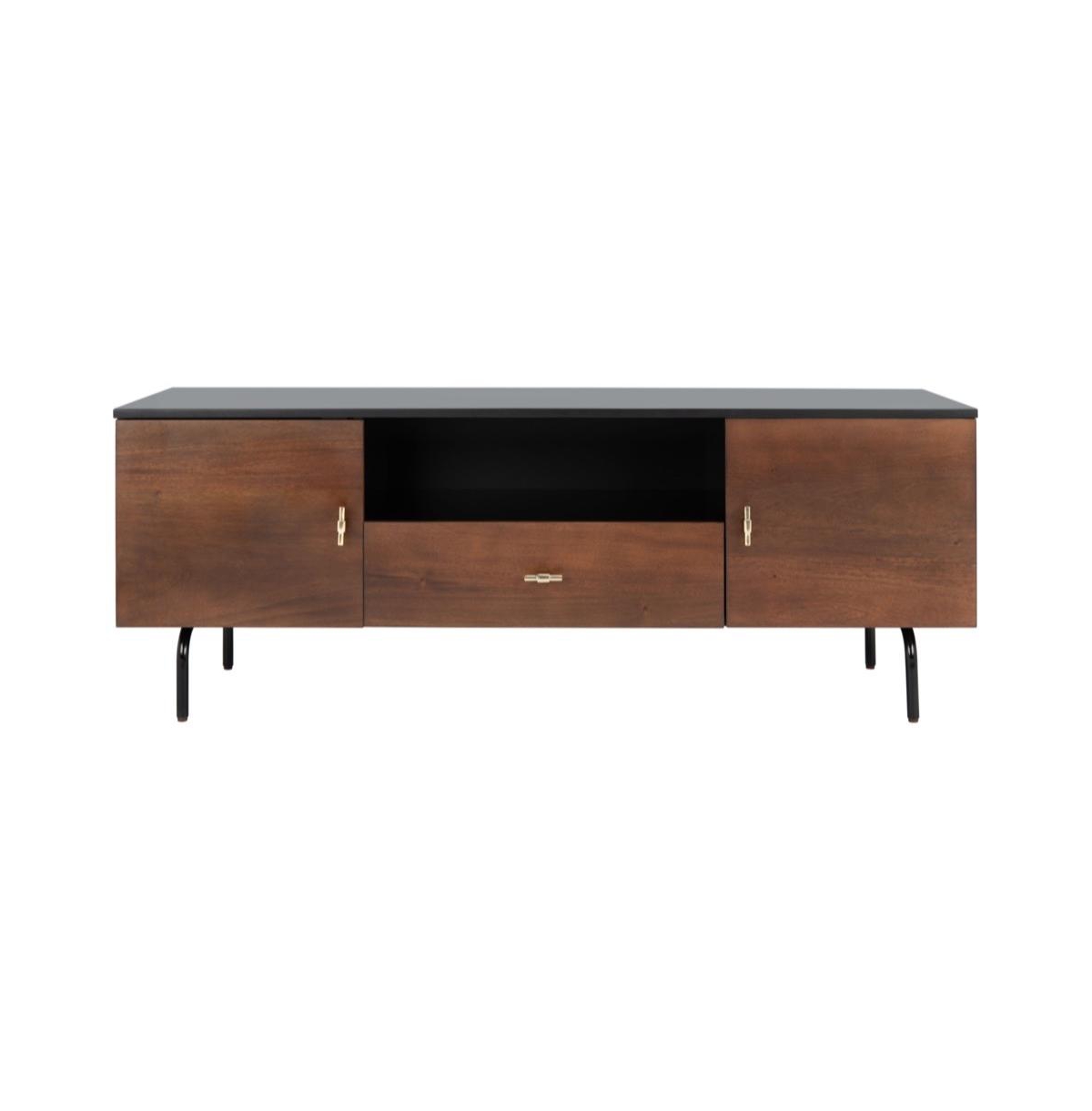 Click here for Genevieve Media Stand - Black/walnut prices