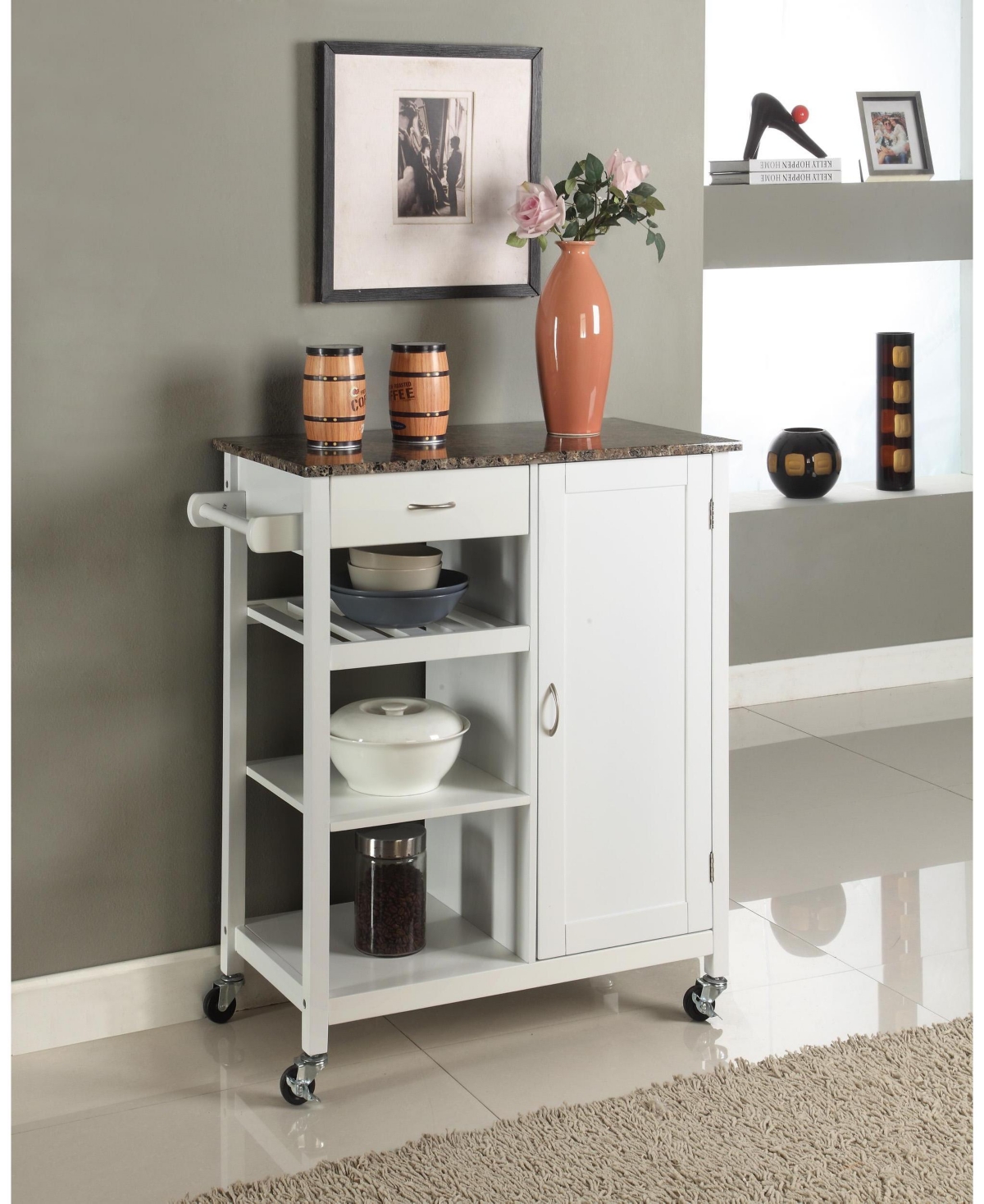Click here for Kings Brand Furniture Sanford Wood & Marble Finish... prices