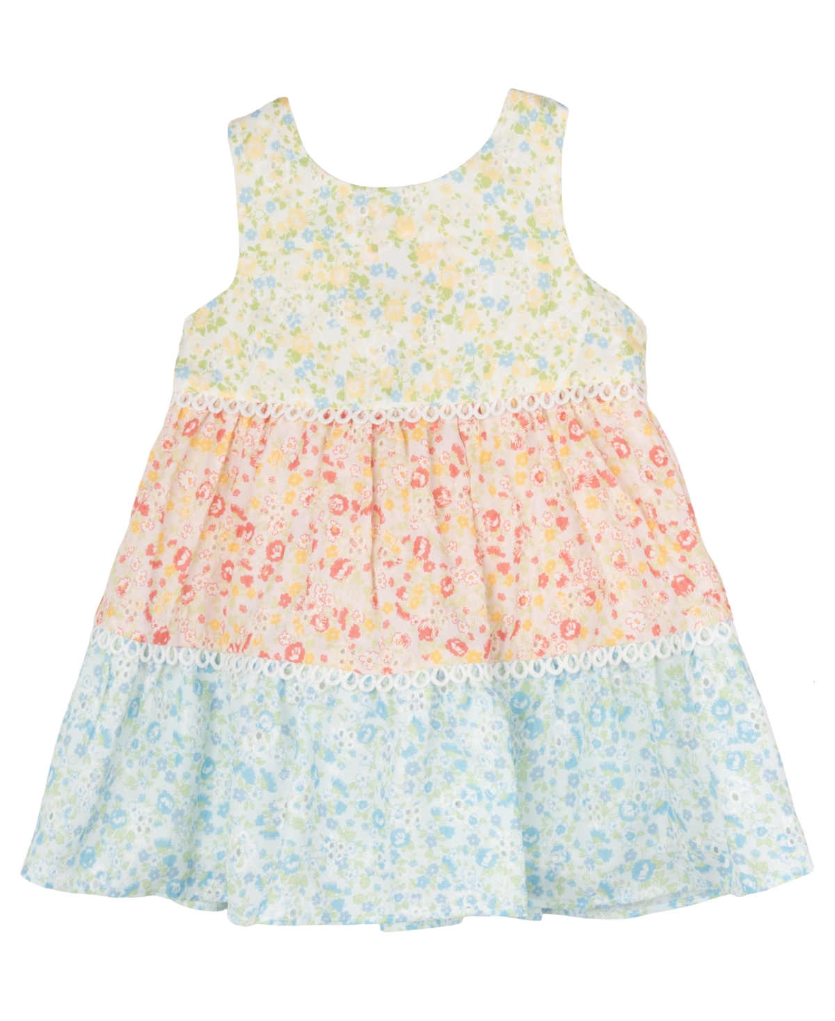Click here for Rare Editions Baby Girls Colorblock Eyelet Dress -... prices