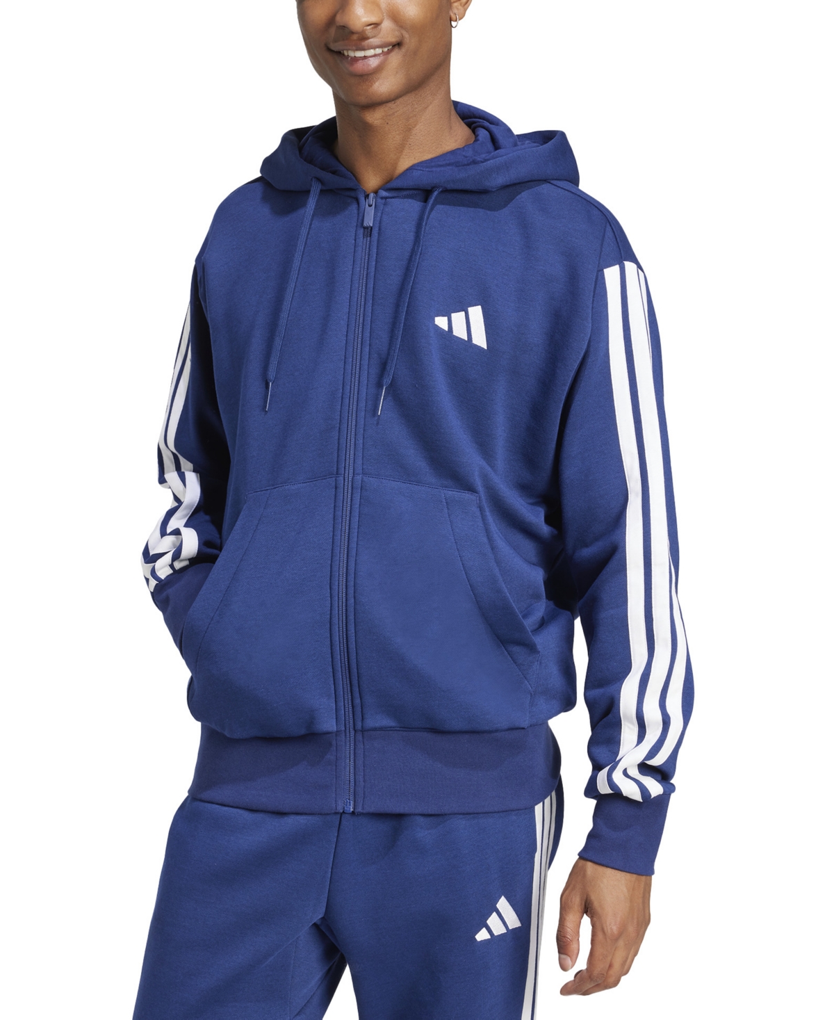 Click here for adidas Mens Regular-Fit 3-Stripes Full-Zip Fleece... prices