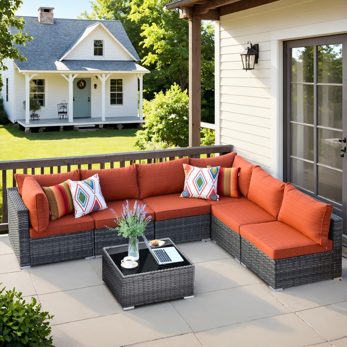 Click here for Xizzi 7-Piece Patio Furniture Outdoor Sofa Sets wi... prices