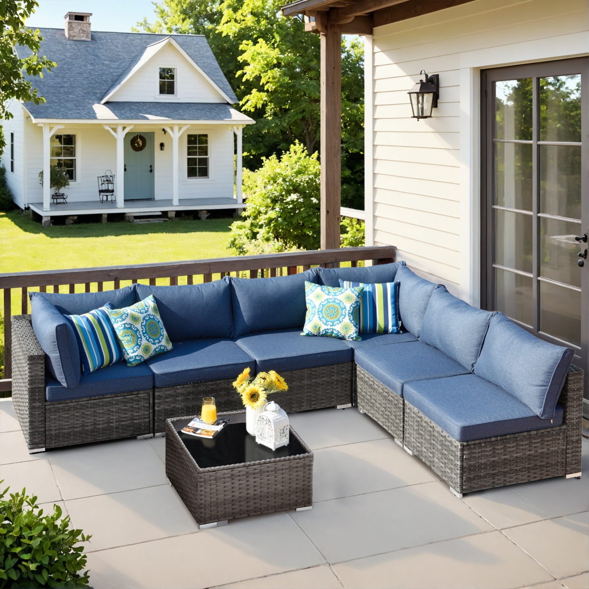 Click here for Xizzi 7-Piece Patio Furniture Outdoor Sofa Sets wi... prices