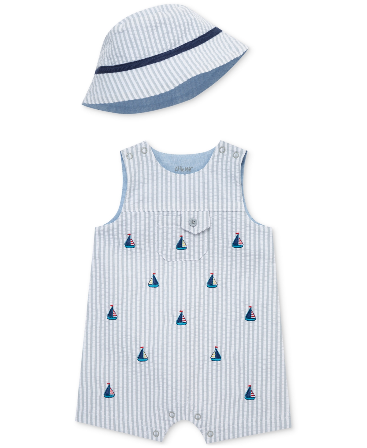 Click here for Little Me Baby Boys 2-Pc. Cotton Sunsuit & Bucket... prices