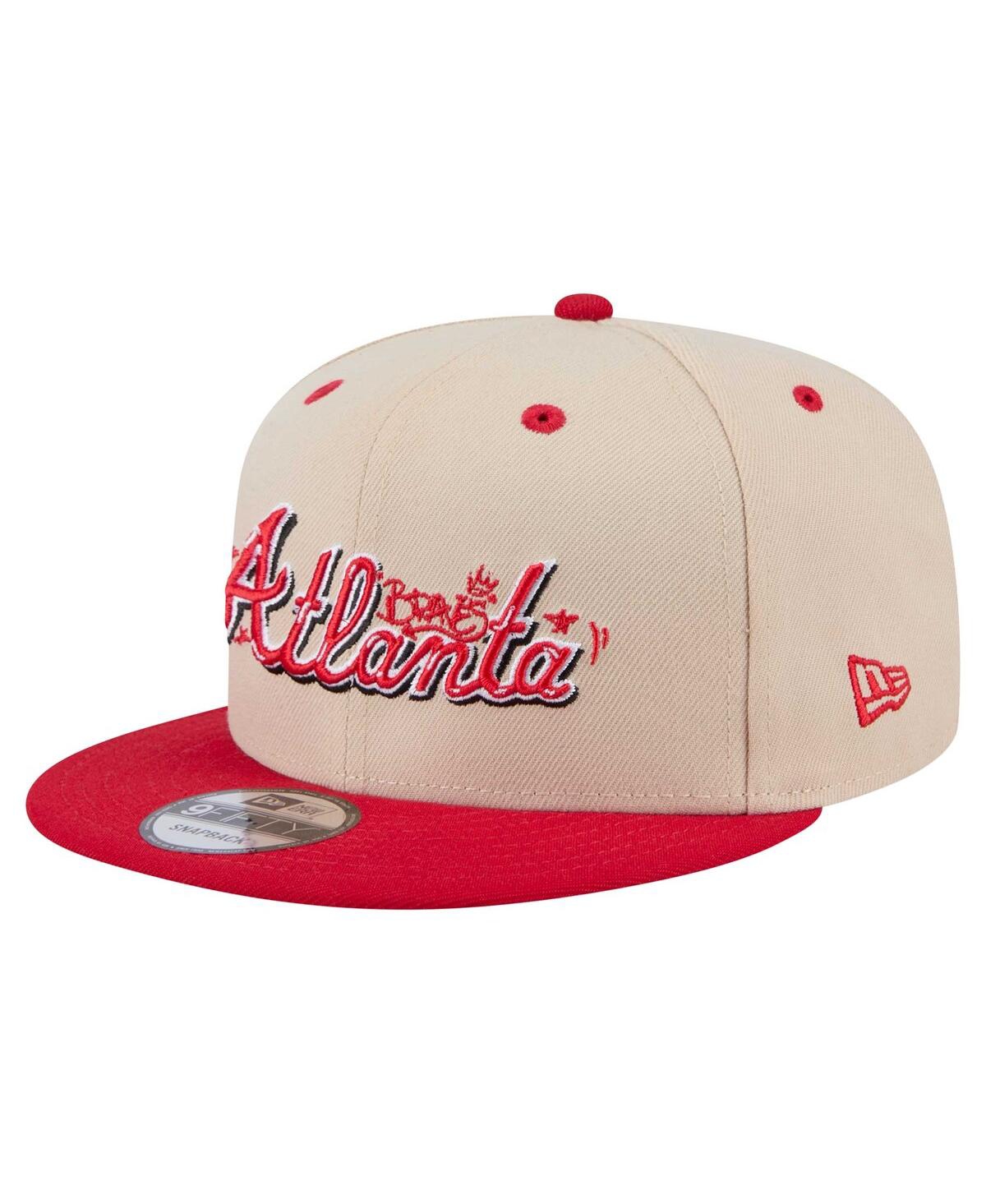 Click here for New Era Mens Cream/Red Atlanta Braves Team Art 9FI... prices