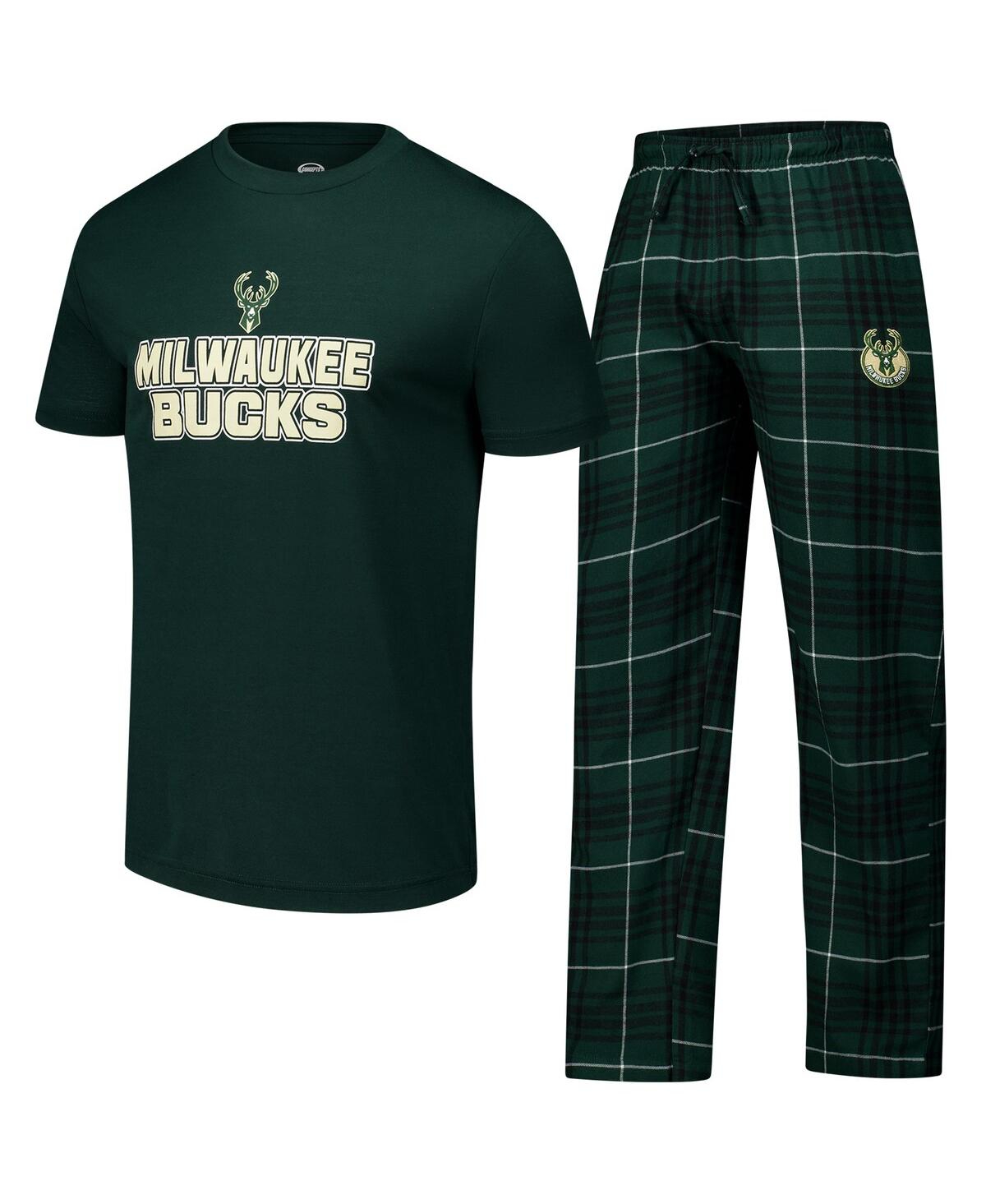 Click here for Concepts Sport Mens Hunter Green Milwaukee Bucks V... prices