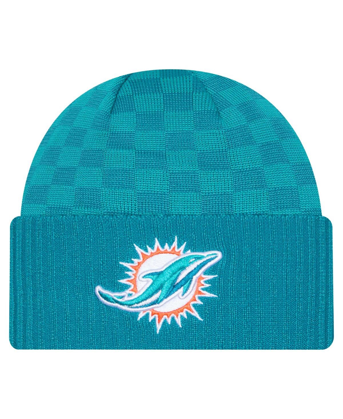 Click here for New Era Mens Aqua Miami Dolphins Checkered Cuffed... prices