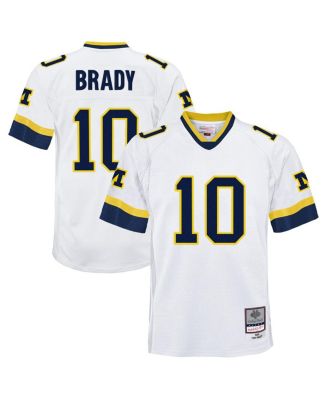 Mitchell & Ness Big Boys and Girls Tom Brady White Michigan Wolverines ...