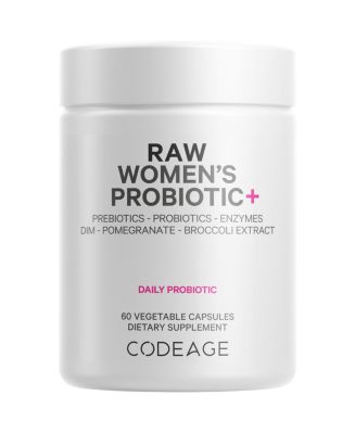 Codeage Raw Women s Probiotic+ Supplement - 34 Probiotic Strains, 100 Billion CFUs, Digestive ...