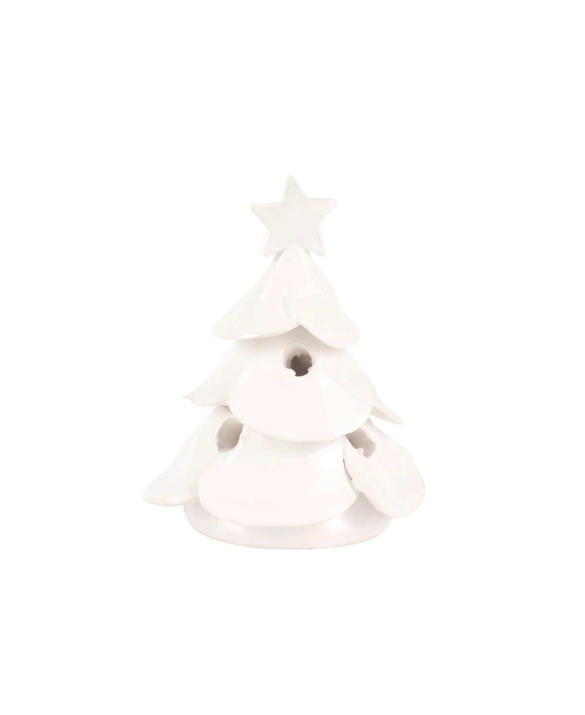 Vietri Foresta White Mini Scalloped Tree