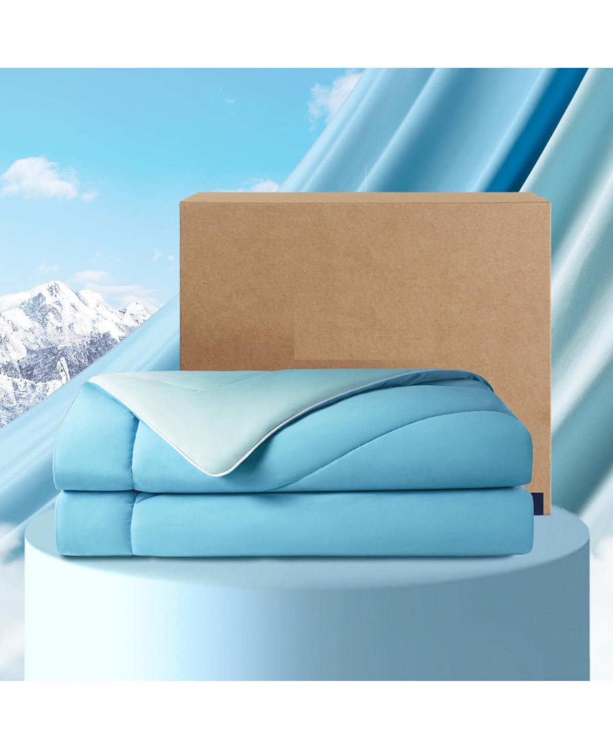 Click here for Luxclub Ice Comforter for Hot Sleepers - Aqua prices