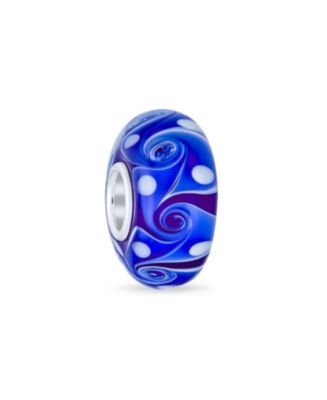 Bling Jewelry Murano Glass Charm Bead Green Red Blue Aqua Wave Swirl ...