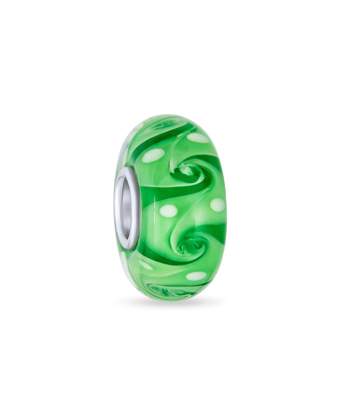 Click here for Bling Jewelry Murano Glass Charm Bead Green Red Bl... prices