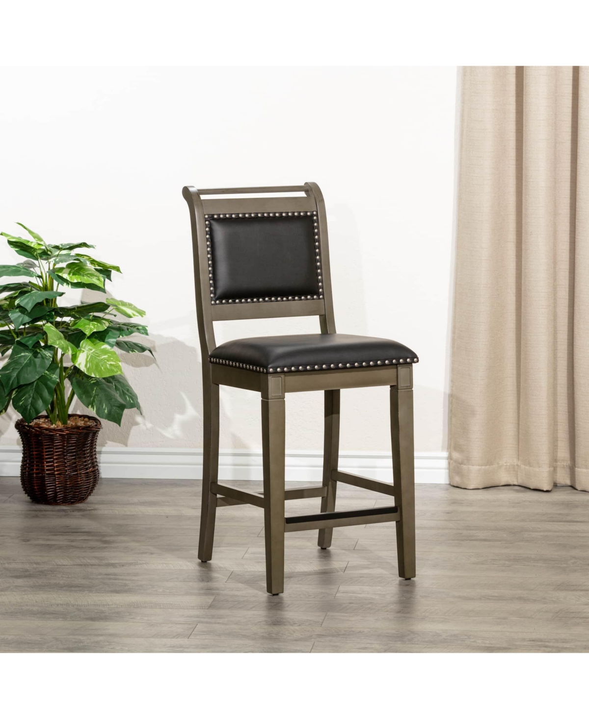 Click here for 24 Counter Height Farmhouse Stool  Leather Seat  R... prices