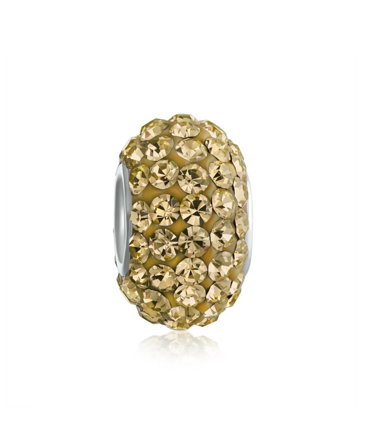 Click here for Bling Jewelry Solid Color Pave Crystal Spacer Bead... prices