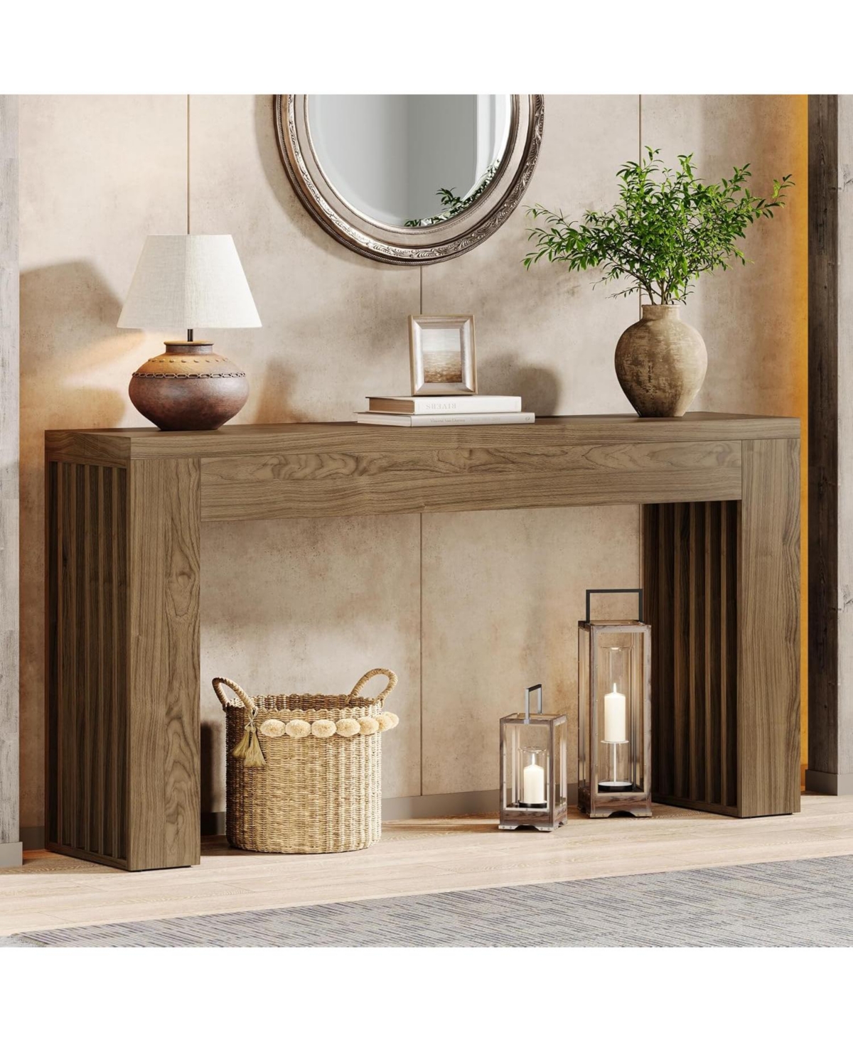 Click here for Tribesigns 59-Inch Long Wooden Console Sofa Table... prices