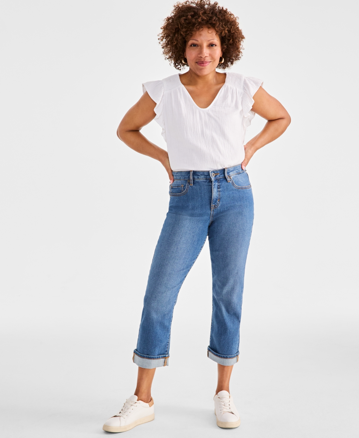 Click here for Style & Co Womens Mid-Rise Curvy Capri Jeans  Excl... prices