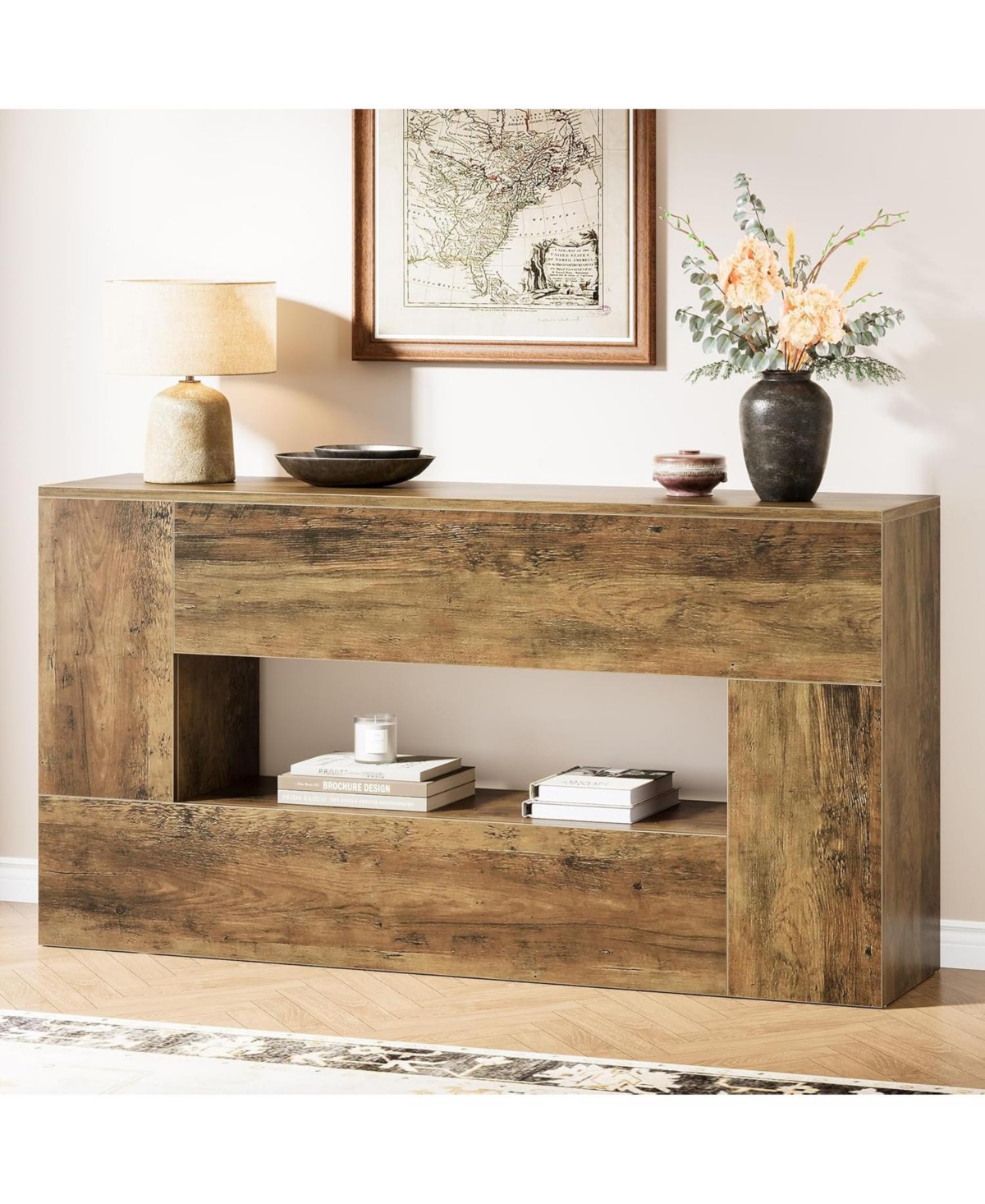 Click here for Tribesigns 63-Inch Farmhouse Console Table for Ent... prices