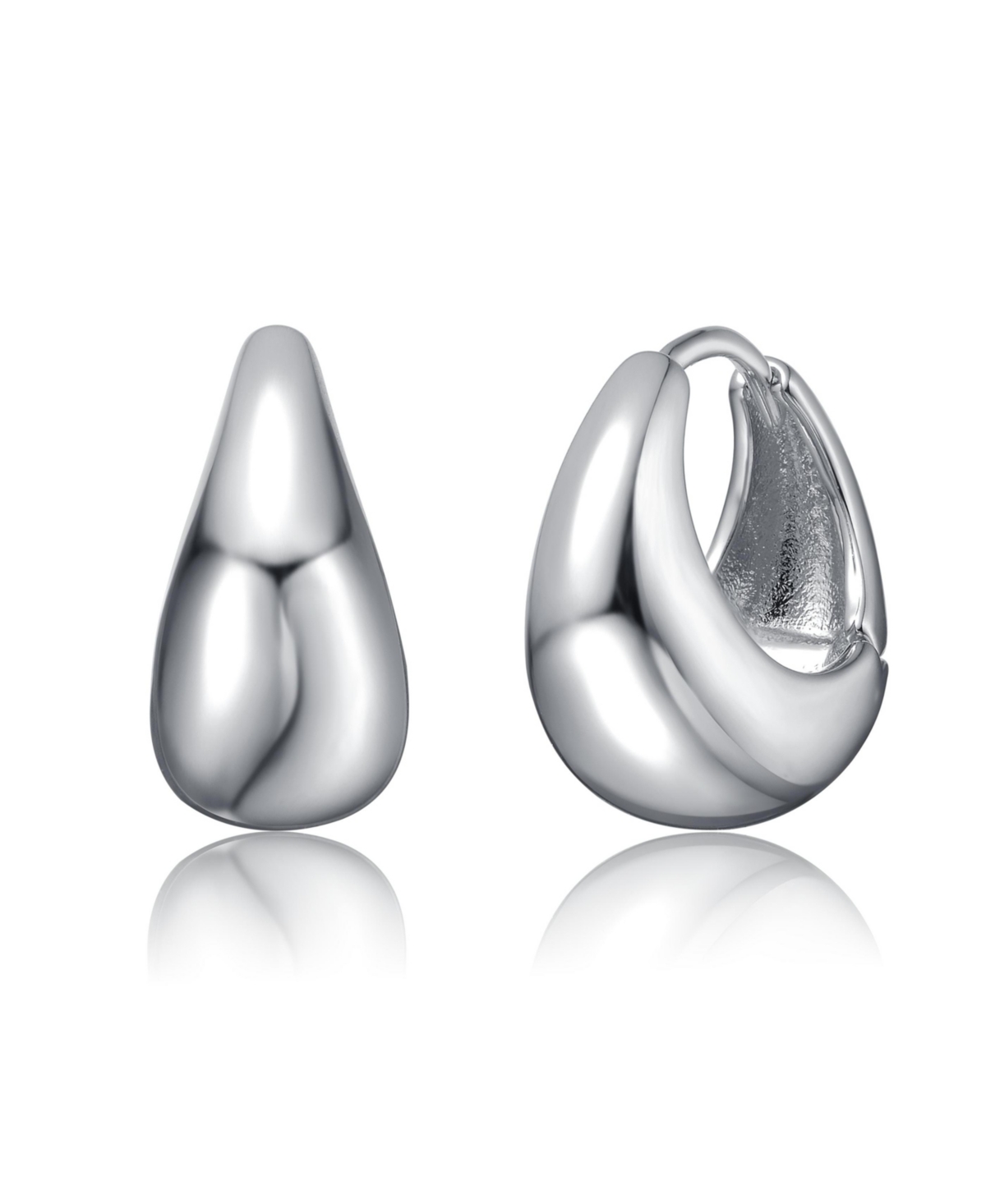 Click here for Gleaming Elegance Mini Huggie Hoop Earrings in Whi... prices