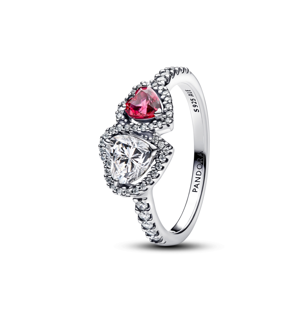Click here for Pandora Sterling Silver Halo Hearts Ring - Sterlin... prices