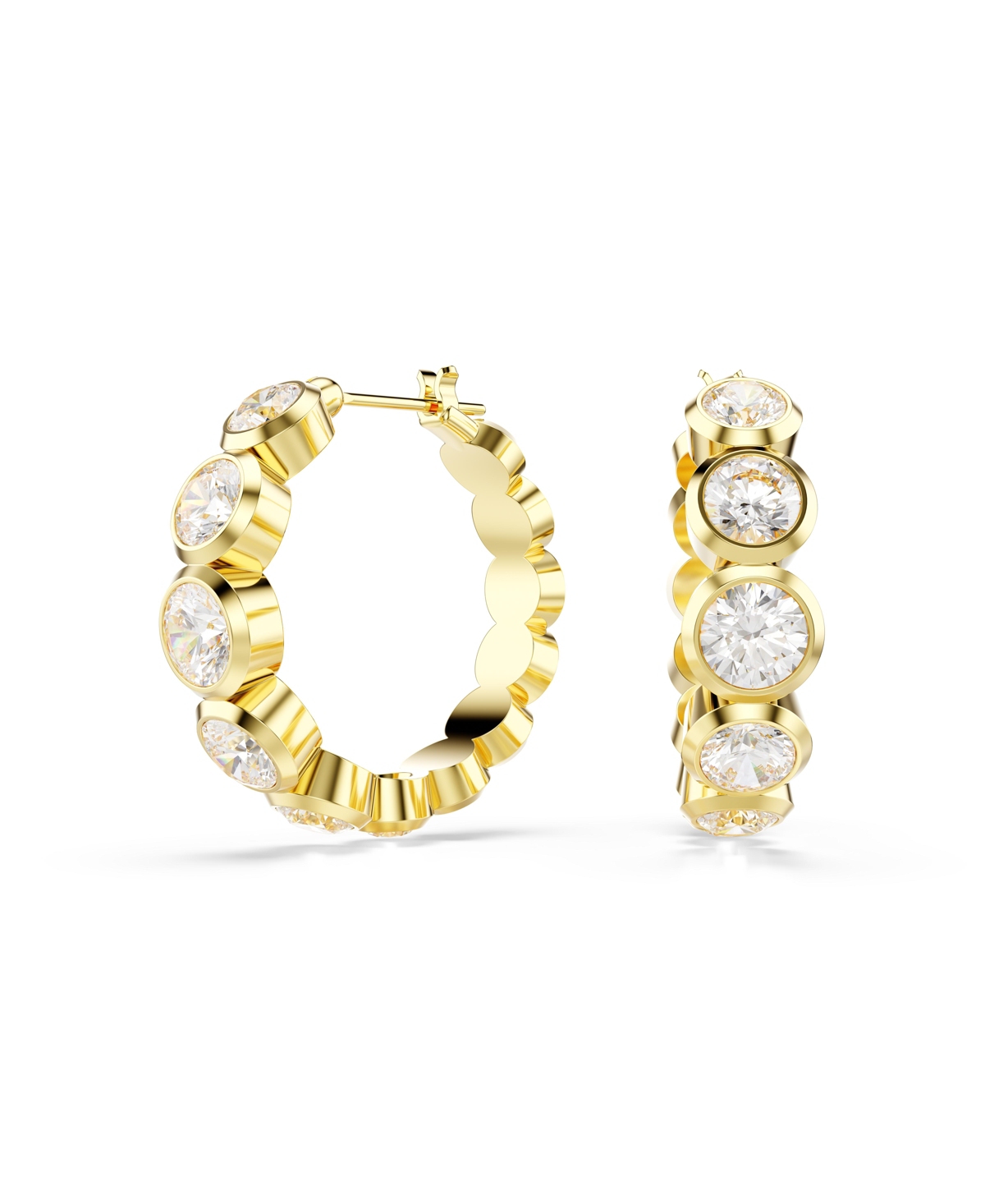 Click here for Swarovski Imber Gold-Tone Plated Hoop Earrings - W... prices