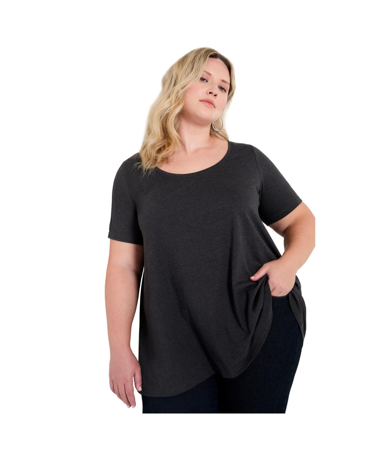 Click here for June + Vie Womens Plus Size Short-Sleeve Swing One... prices