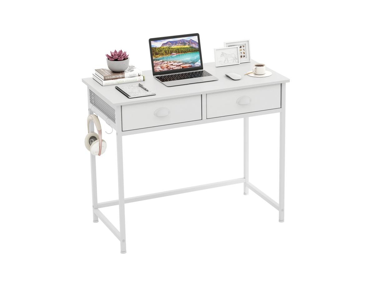 Click here for Space-Saving Home Office Desk with 2 Fabric Drawer... prices