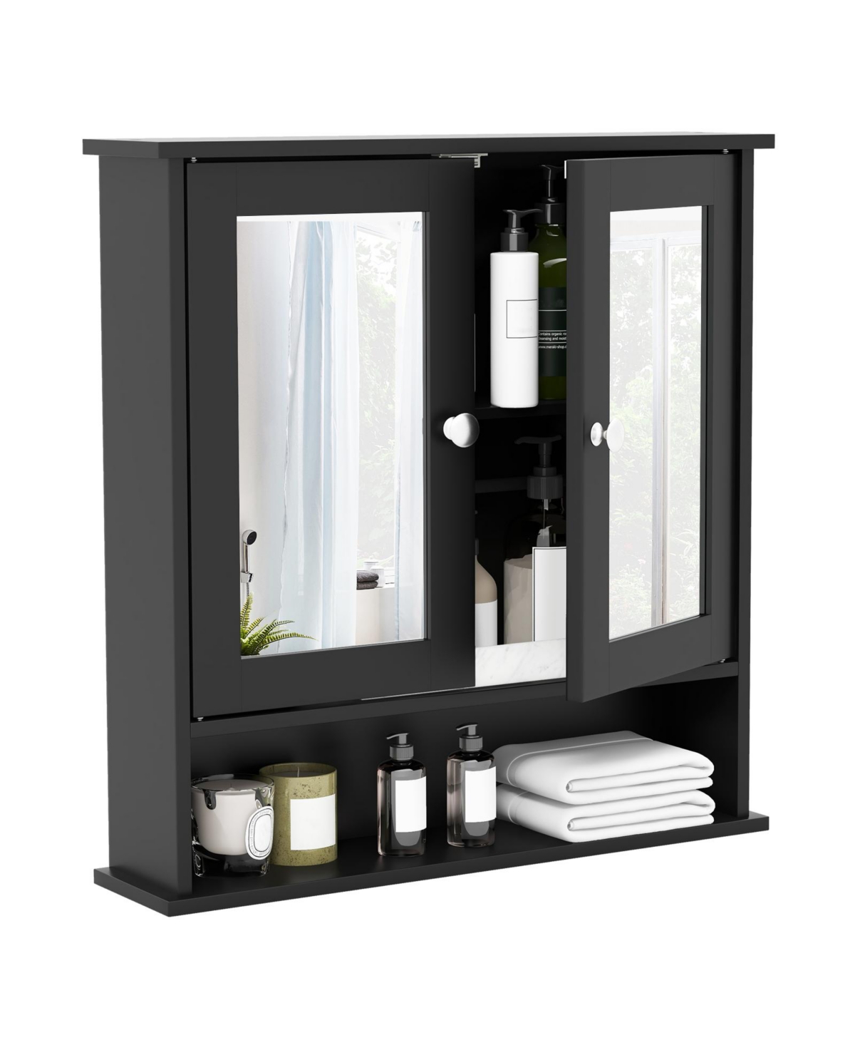 Click here for Bathroom Wall-Mount Mirror Cabinet Organizer for S... prices