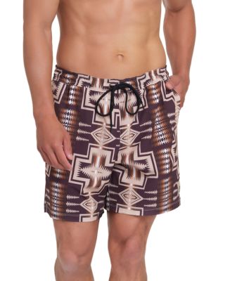 Pendleton Men's Printed 7" Packable Swim Trunk - Macy's