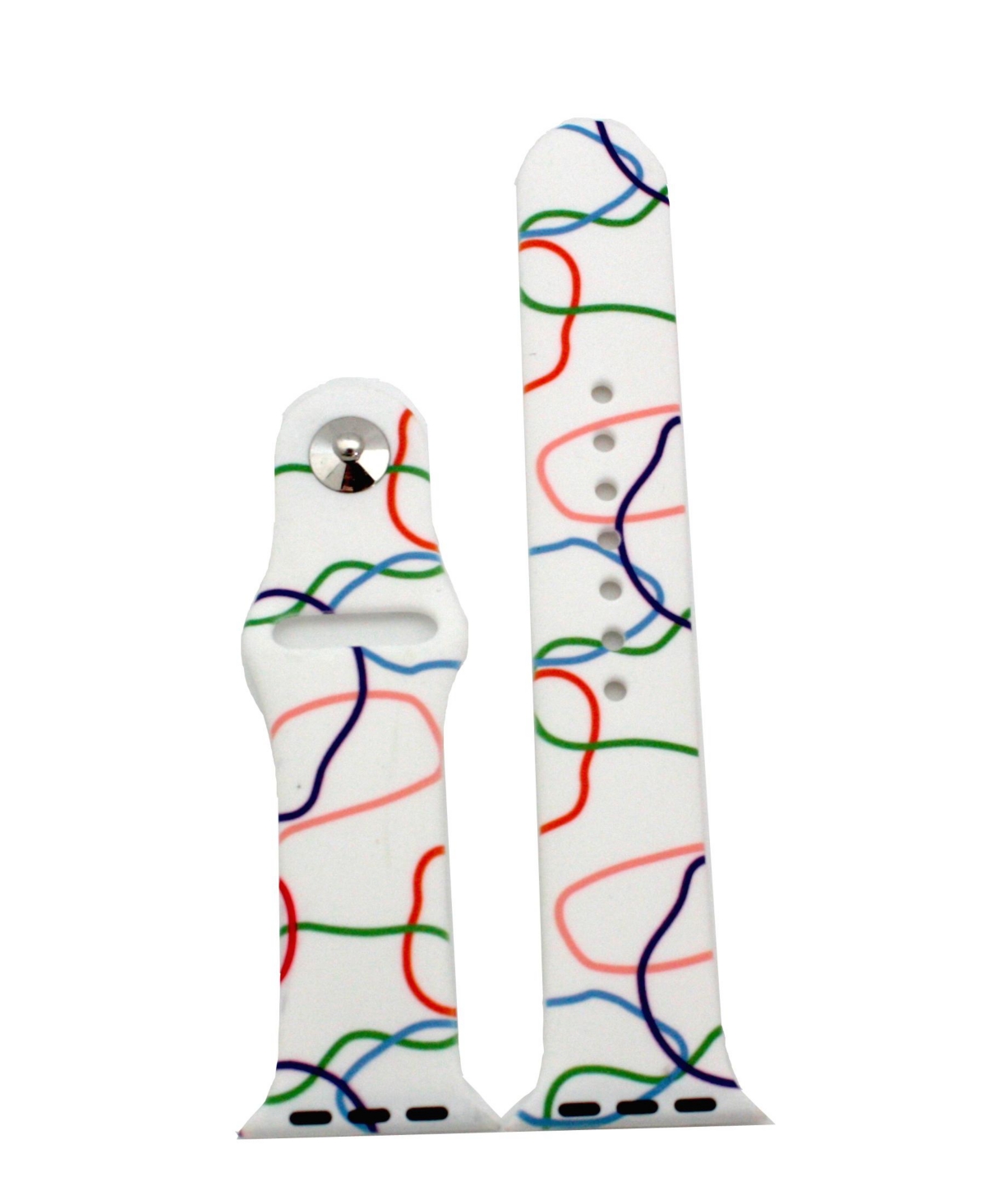 Click here for Olivia Pratt White & Colorful Stripes Printed Sili... prices