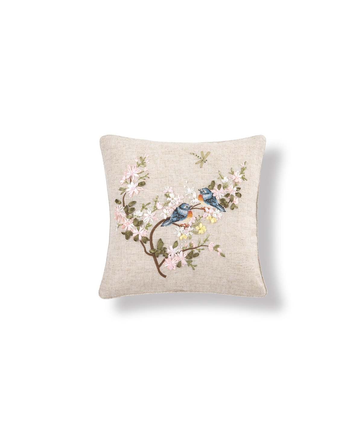 Click here for 16 x 16 Bluebird Ribbon Easter Spring Art Pillow -... prices