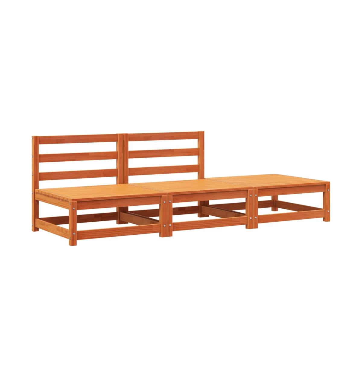 Click here for Patio Sofa Armless with Footstool Wax Brown Solid... prices