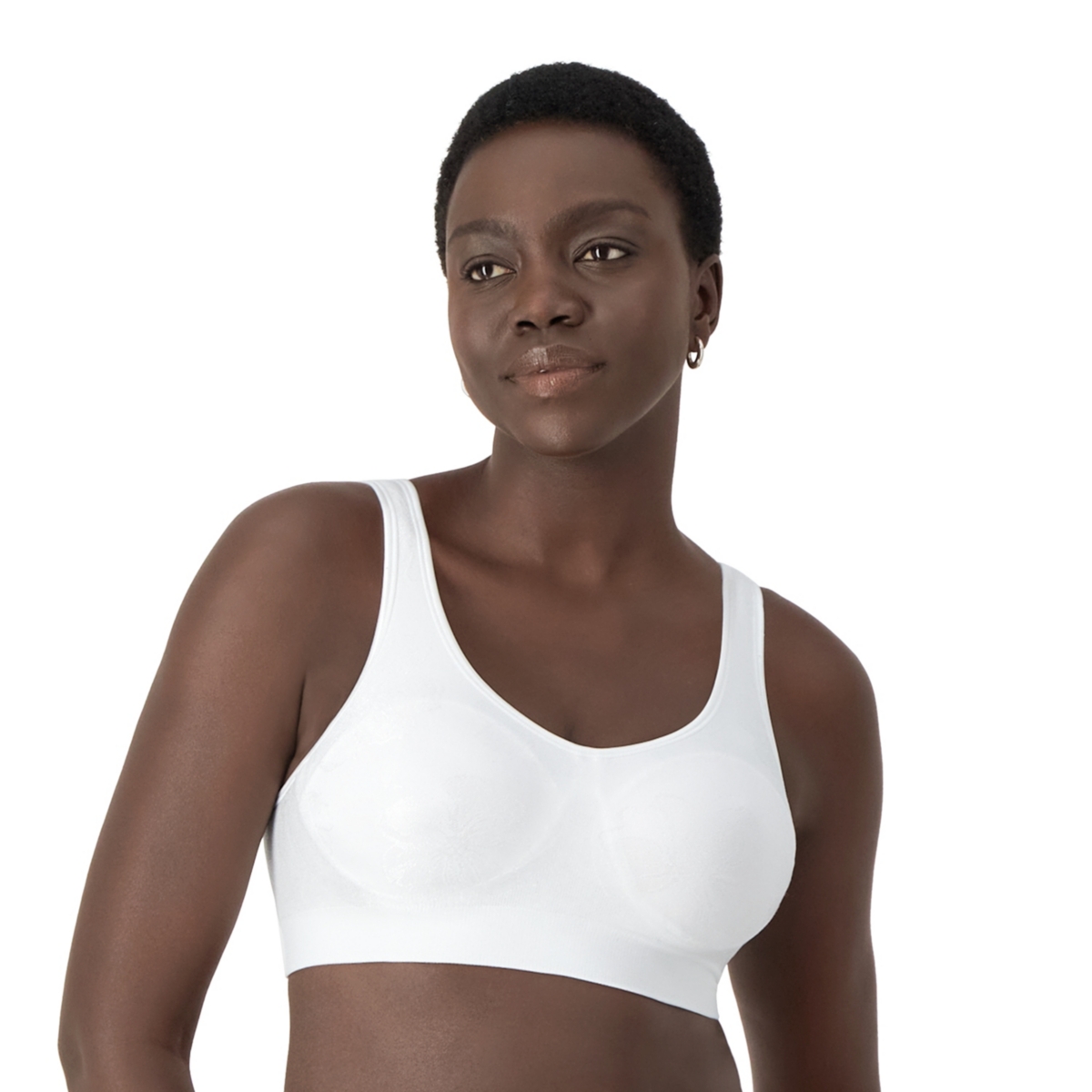 Bali Comfort Revolution Comfortflex Fit Shaping Seamless Wireless Full Coverage Bra-3488  Large  White