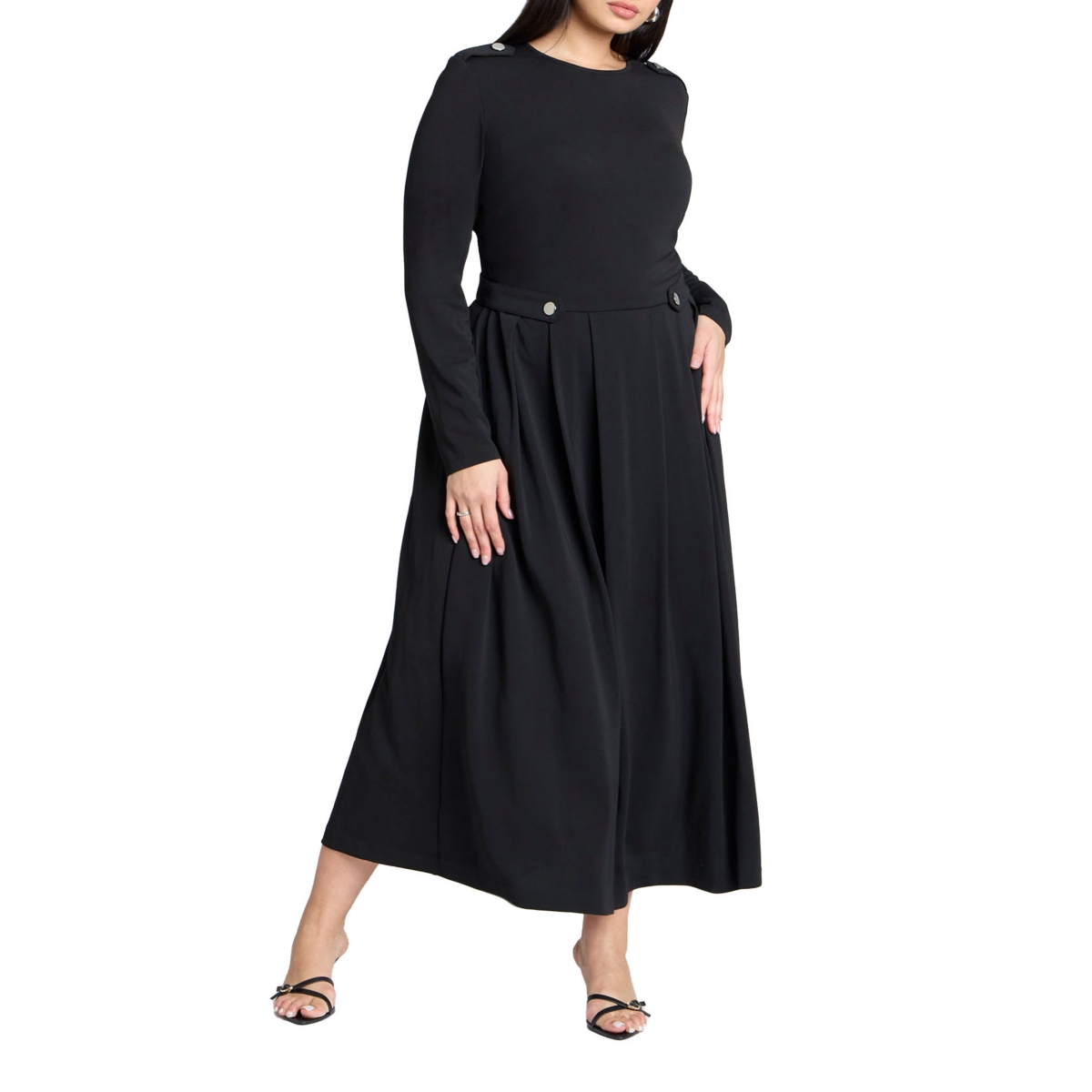 Click here for Eloquii Womens Plus Size Eupalette Dress With Plea... prices
