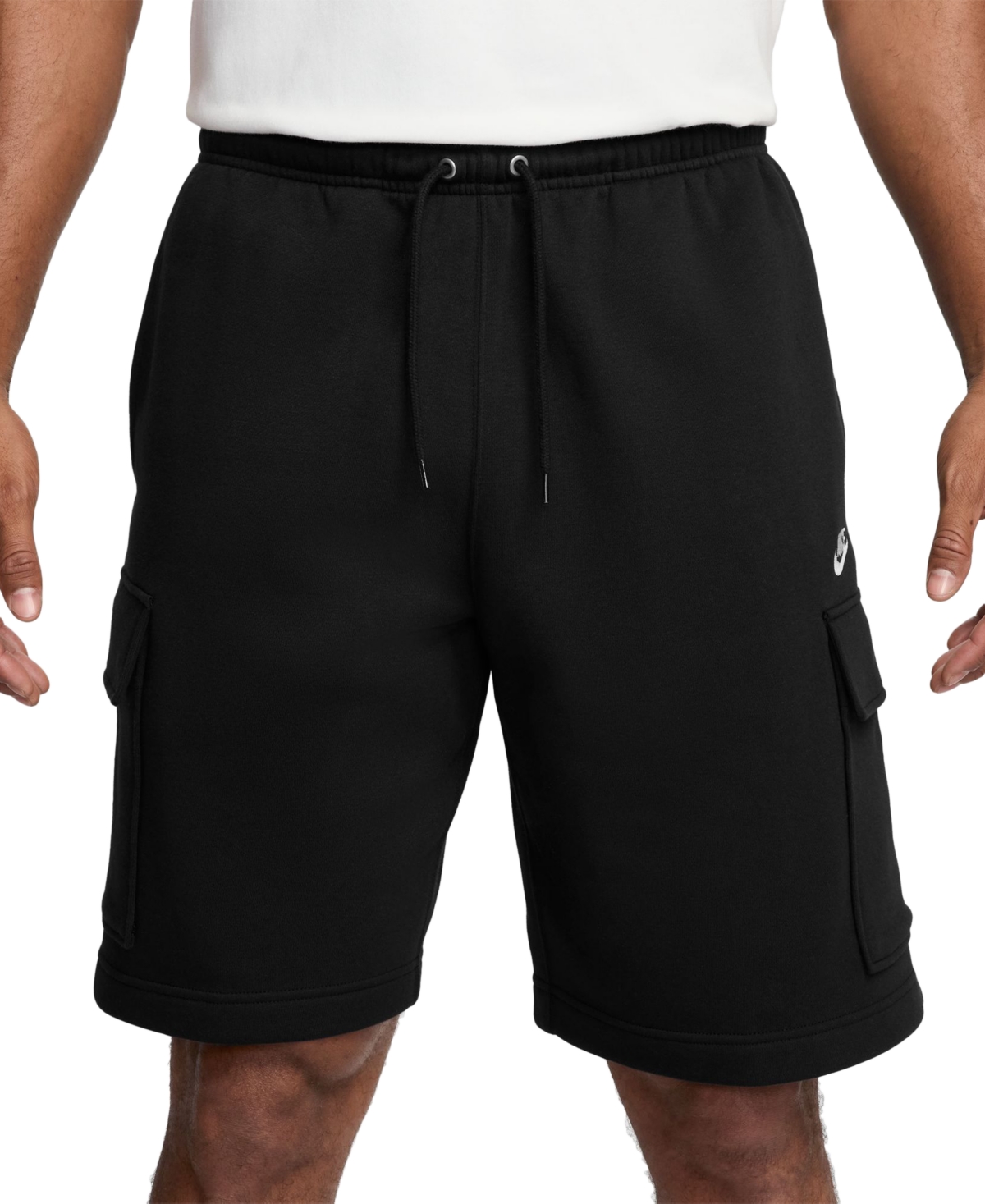 Click here for Nike Club Mens Brushed Fleece Cargo Shorts - Black... prices