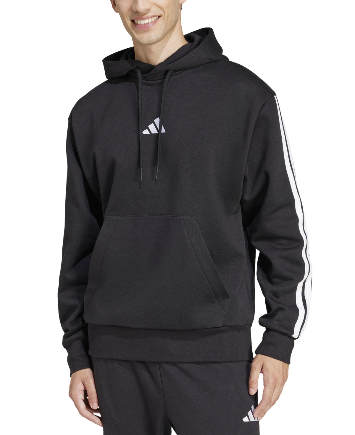 Click here for adidas Mens Essential Three Stripes Fleece Hoodie... prices