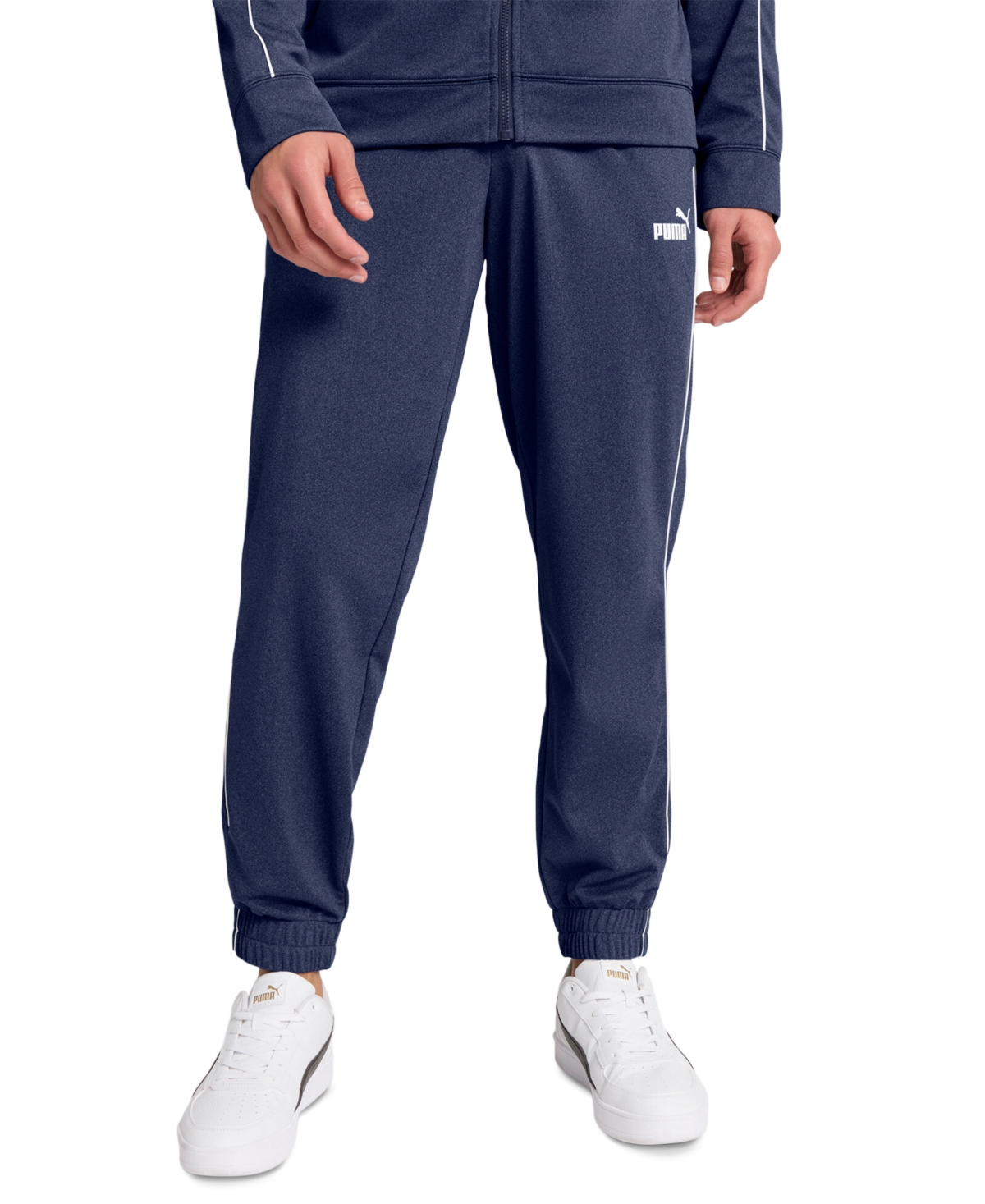 PUMA Piped Tricot Mens Regular Fit Track Pant  Small  Blue