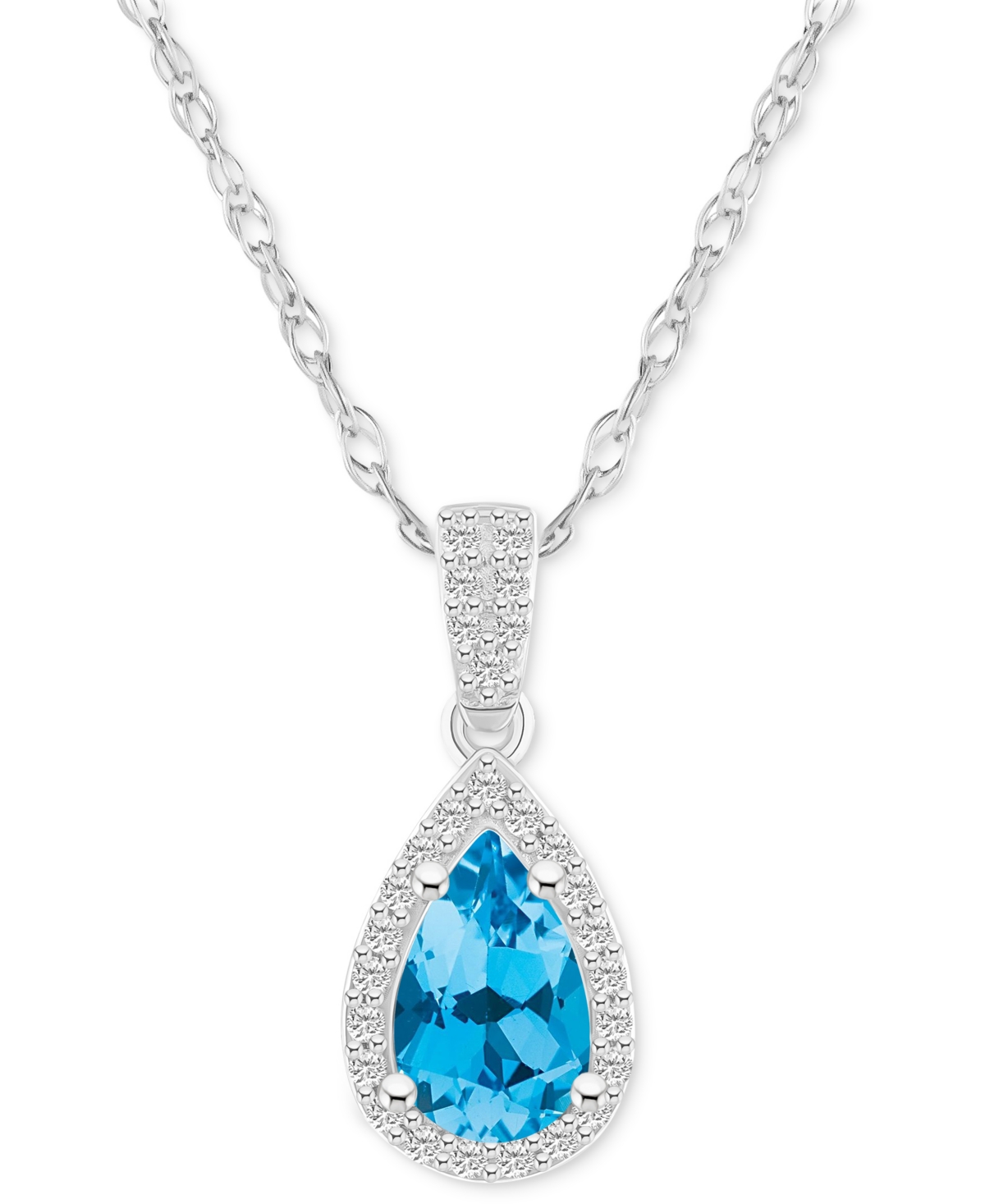 Click here for Blue Topaz (1-1/10 ct. t.w.) & Lab-Created White S... prices