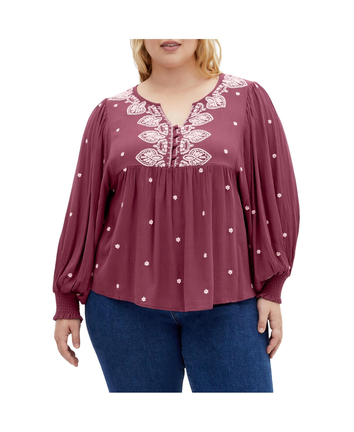 Click here for Plus Size Amalie Top - Blackberry prices