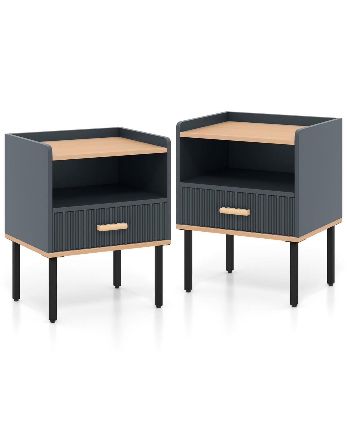 Click here for Nightstand Bedside End Table with Drawer and Shelf... prices