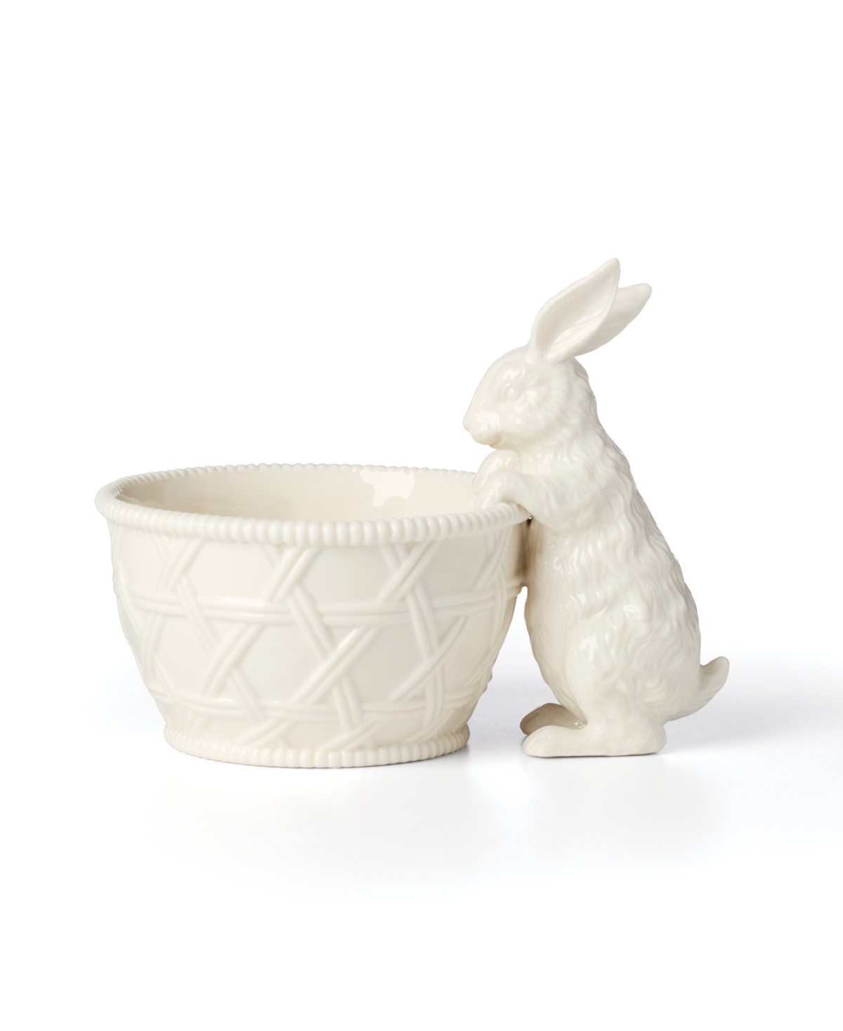 Click here for Lenox Wicker Creek Bunny Candy Dish - Ivory prices