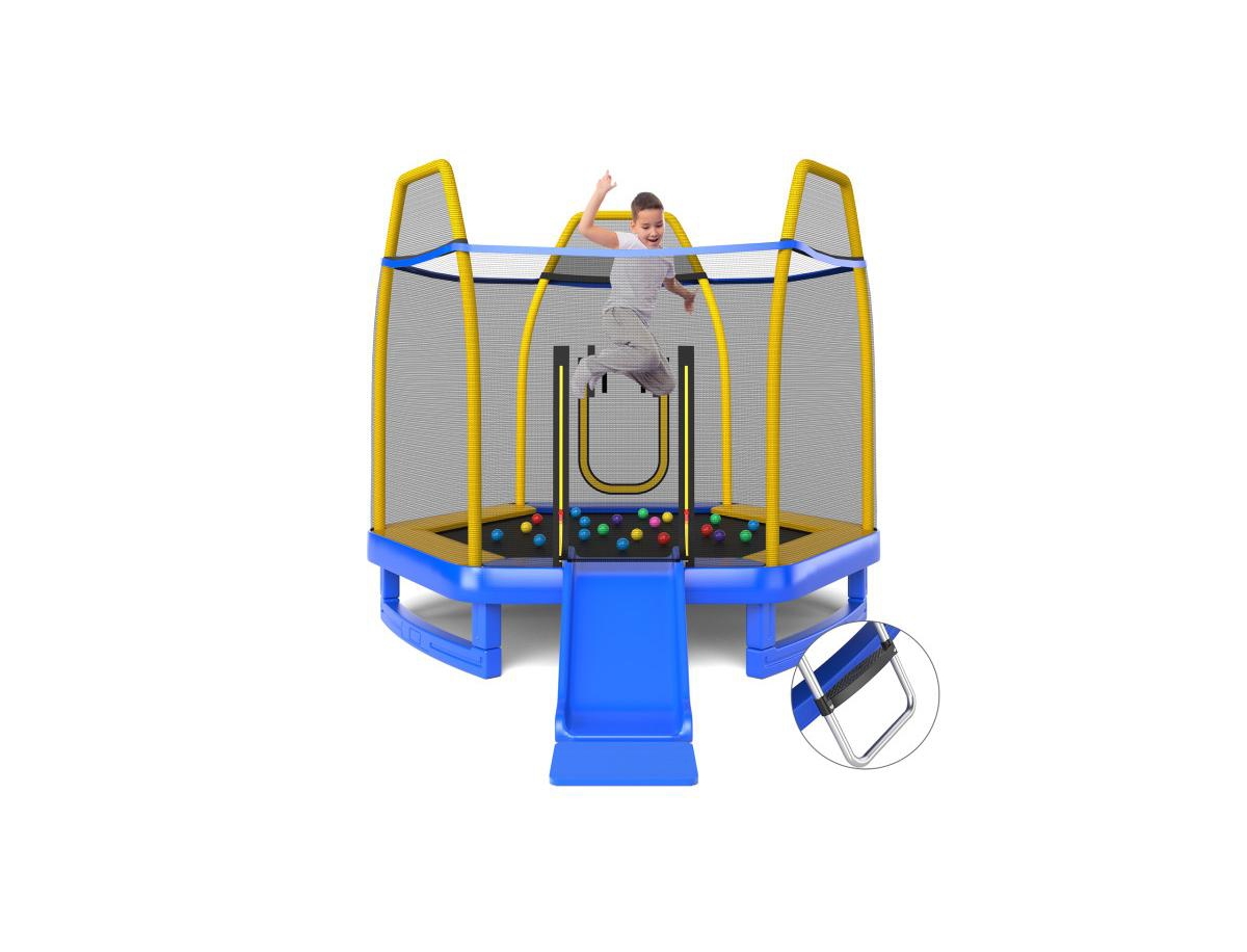 Click here for Trampoline with Ladder and Slide for Indoor and Ou... prices