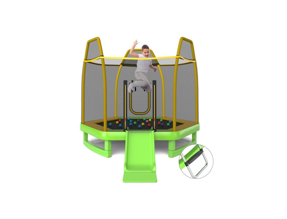 Click here for Trampoline with Ladder and Slide for Indoor and Ou... prices