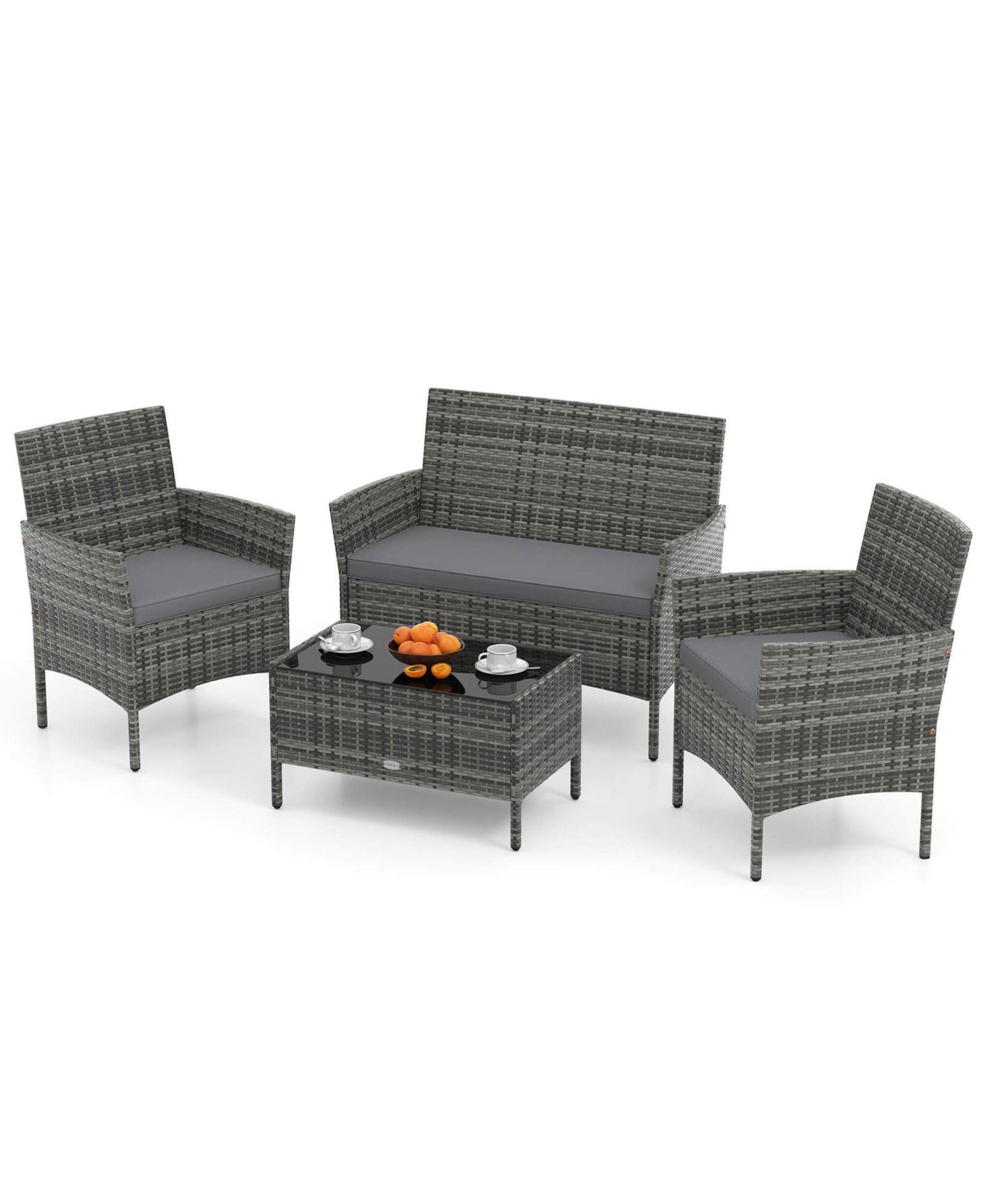 Click here for 4 Pcs Patio Furniture Set with Washable Cushions a... prices