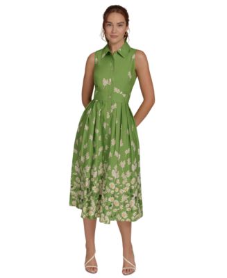 Tommy Hilfiger Women's Daisy-Print Cotton Shirtdress - Macy's