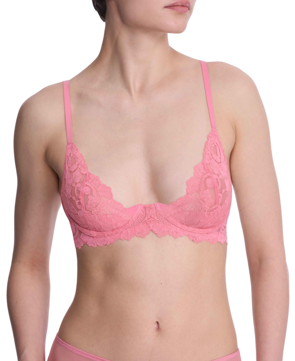 Click here for Womens Peony Plunge Lace Unlined Underwire Bra - S... prices