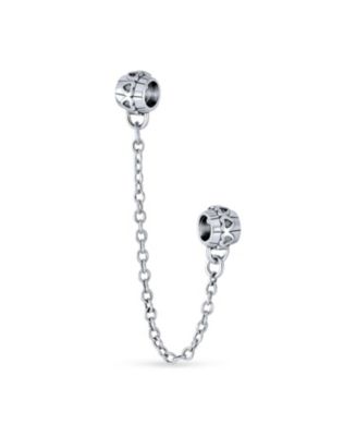 Bling Jewelry Two Tone Love Hearts Safety Chain Spacer Stopper Charm ...