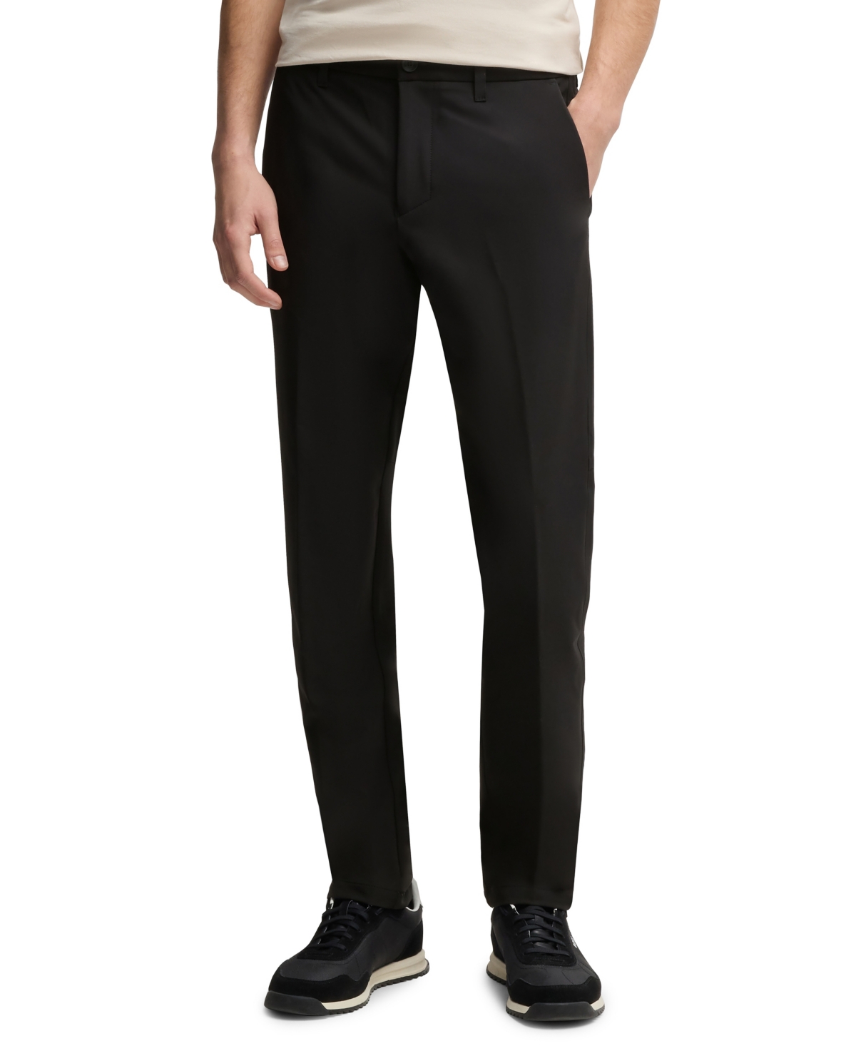 Boss by Hugo Boss Mens Water-Repellent Slim-Fit Trousers - Black