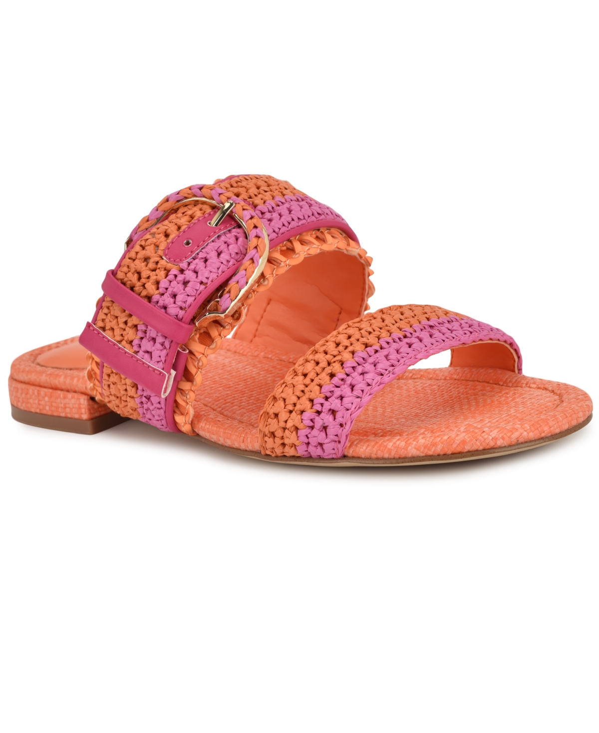 Click here for Nine West Womens Sameey Woven Slip-On Flat Sandals... prices